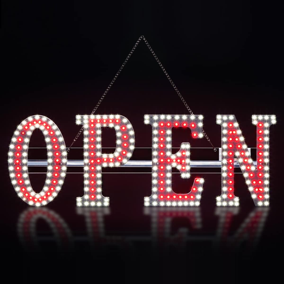 30"x10" LED Open Signs for Business, Ultra Bright Extra Jumbo LED Neon ...