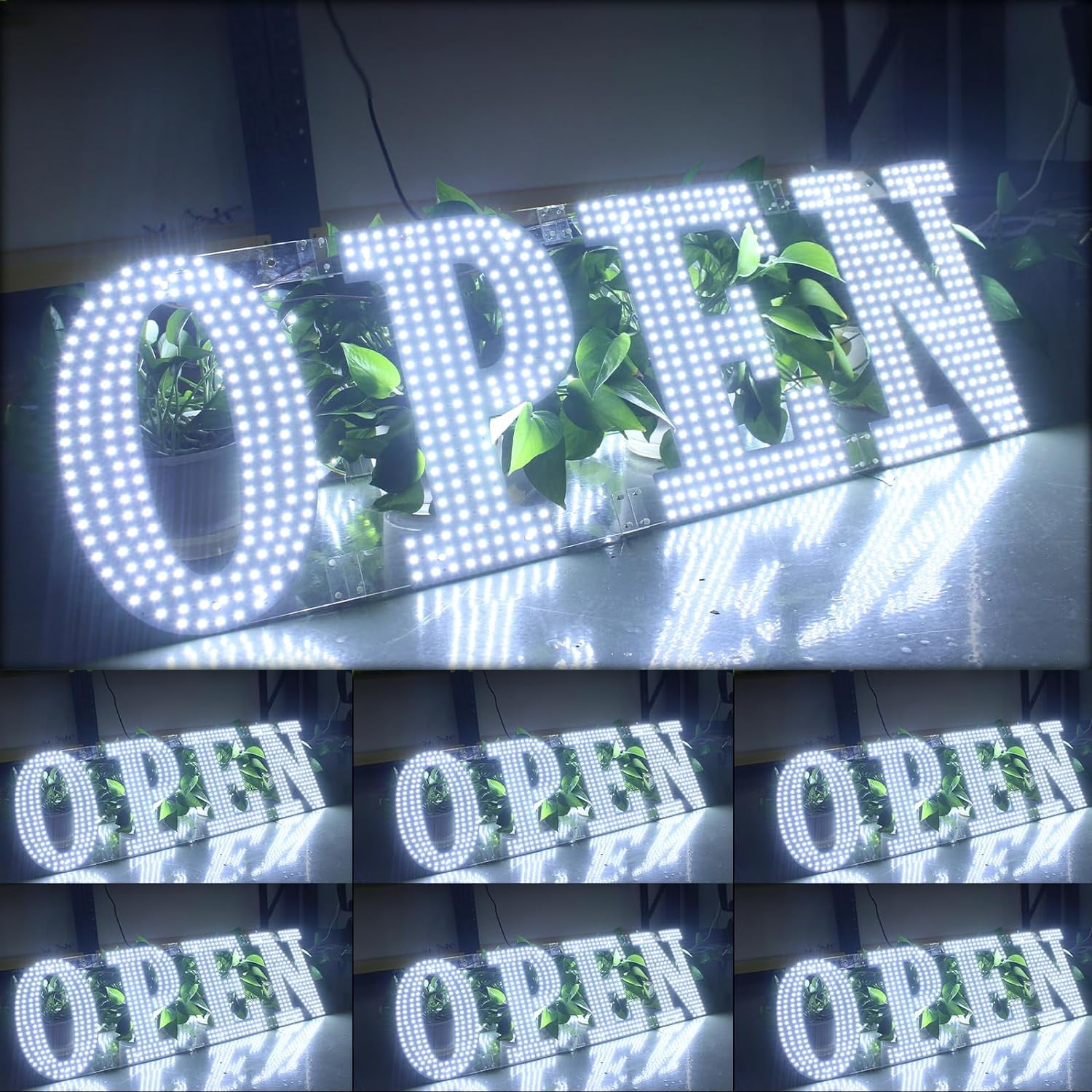30"x10" Large LED Open Signs for Business Super Bright Unique Design ...