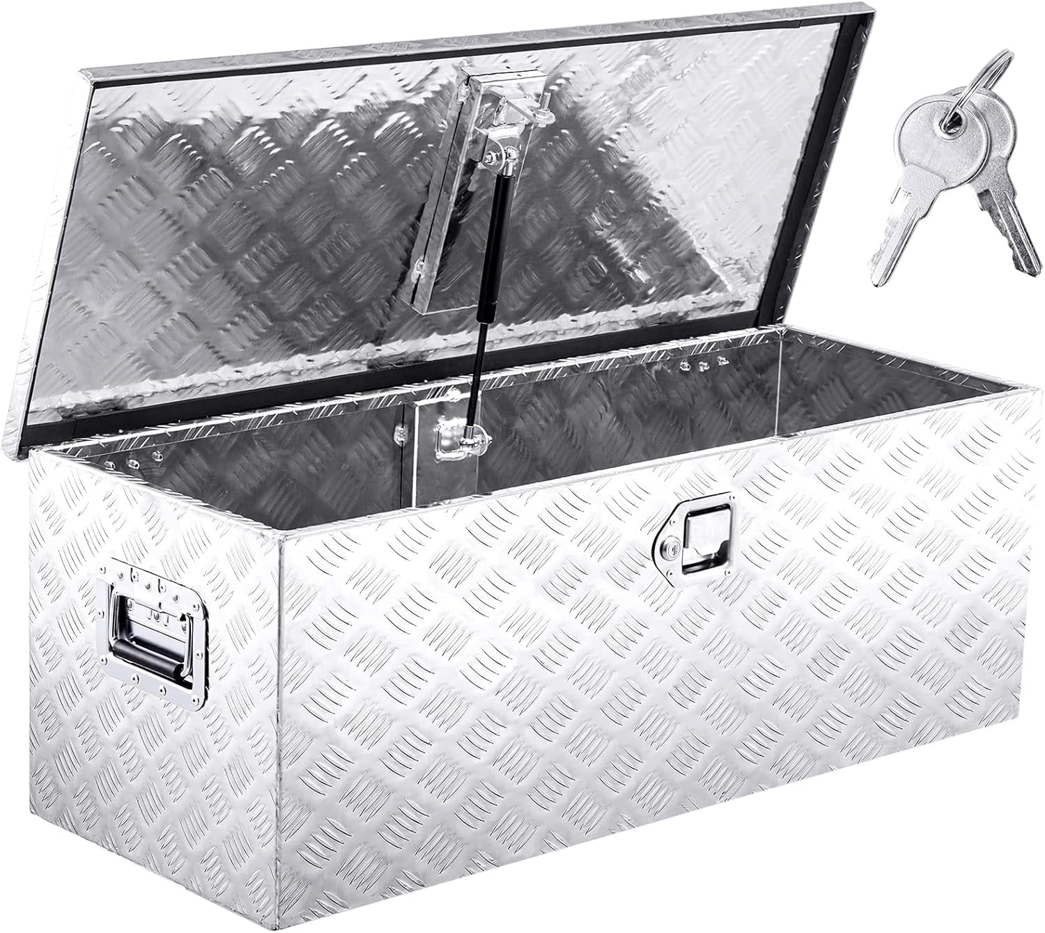 30"x15"x15" Aluminum Truck Tool Box, Heavy Duty Lockable Tool Chest ...