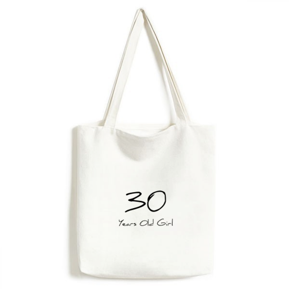 30 years old Girl Age Tote Canvas Bag Shopping Satchel Casual Handbag ...