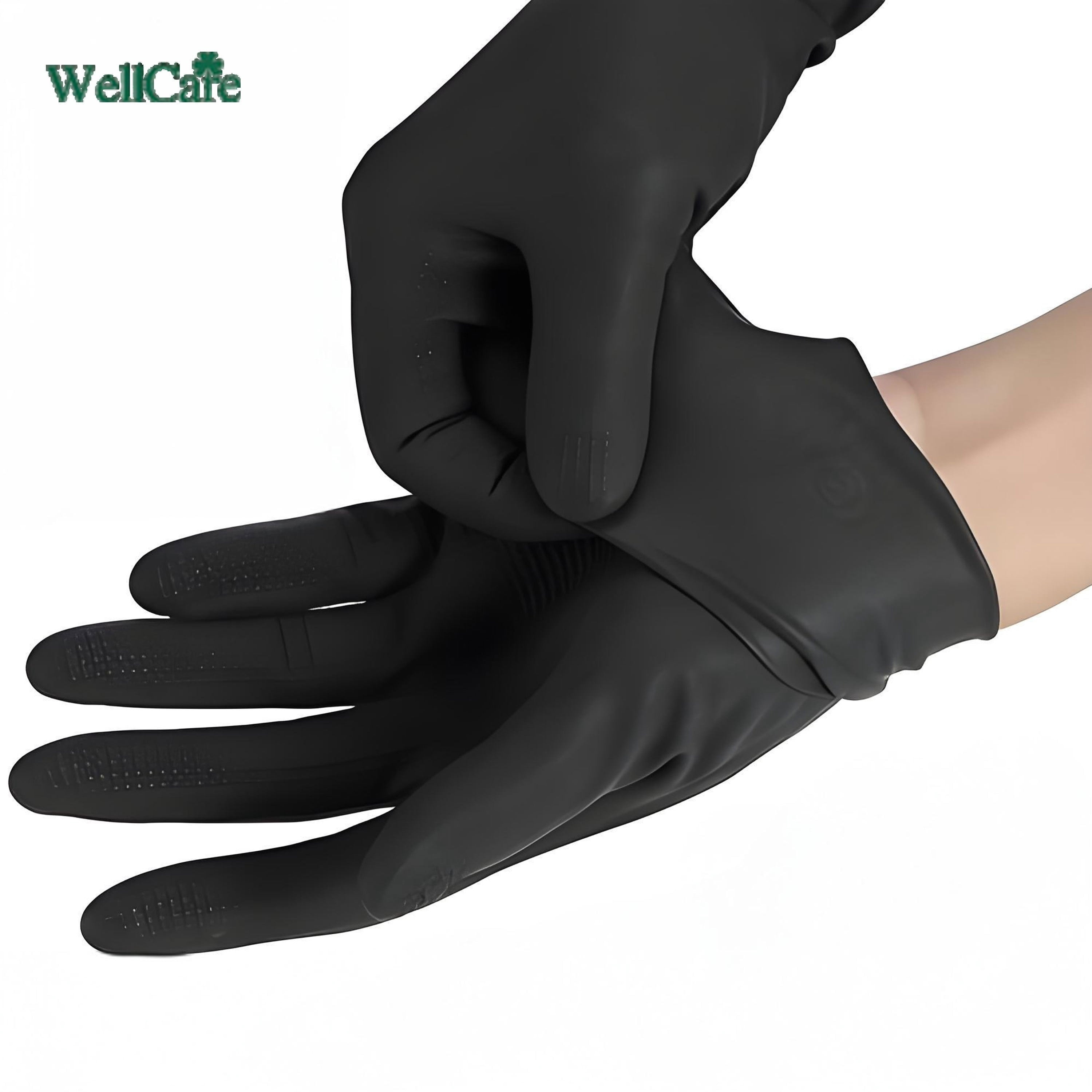 300/1000Pcs Black Nitrile Disposable Gloves, M/S/L/XL Sizes Latex ...