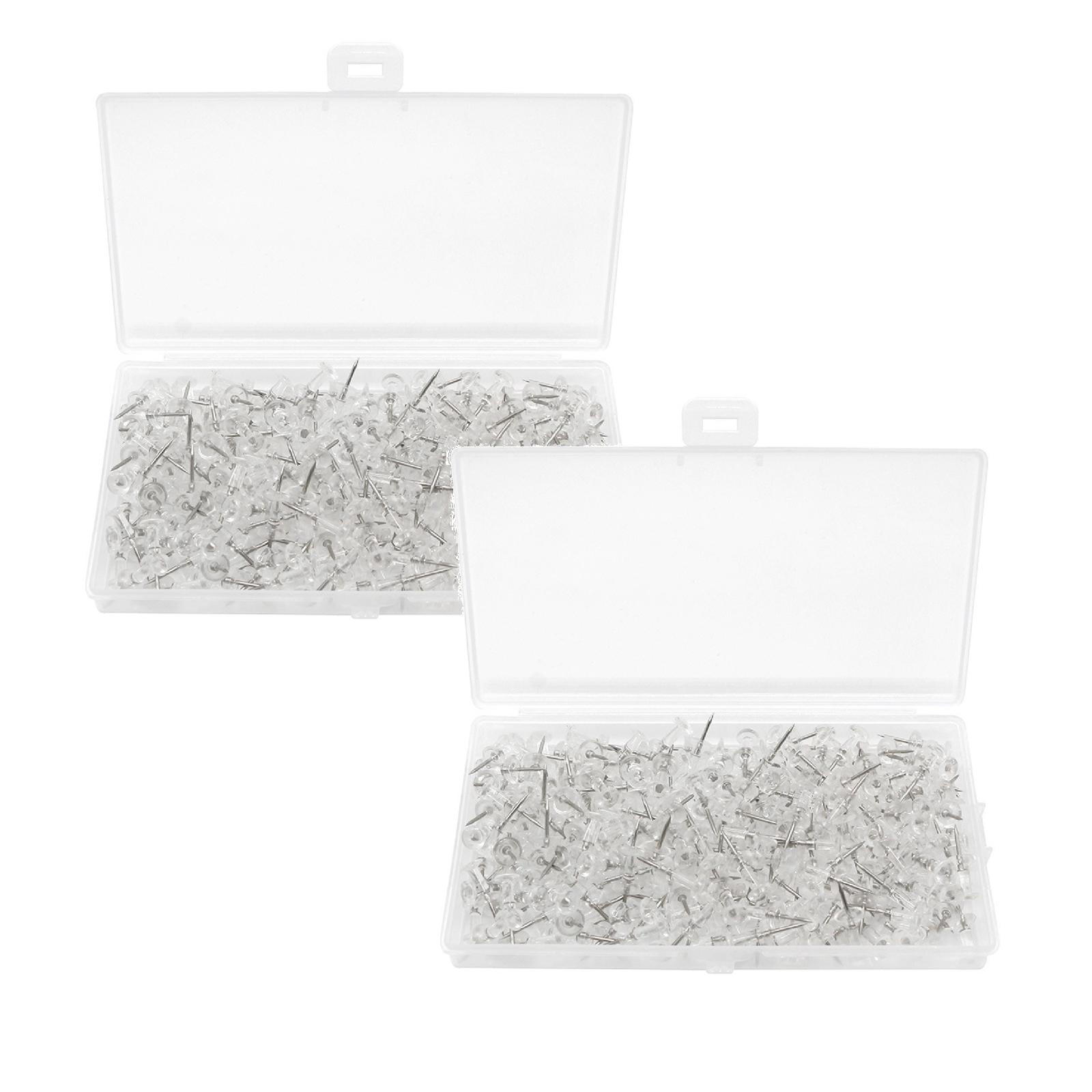 300/200/100 Pieces Clear Thumb Tacks for Wall Hangings & Gear Push Pins ...