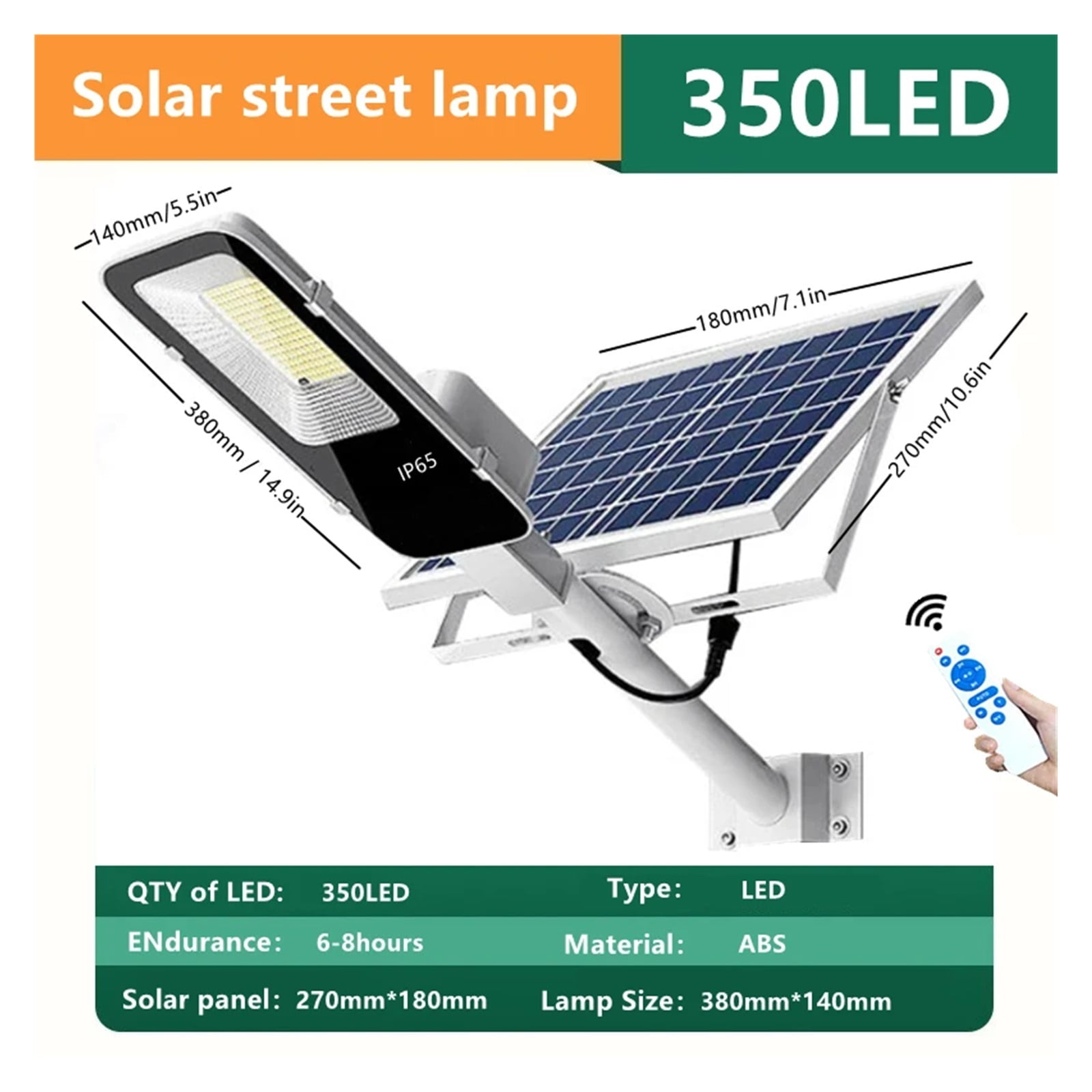 300/200/100W High Brightness Outdoor Solar Street Light 6000mAh ...