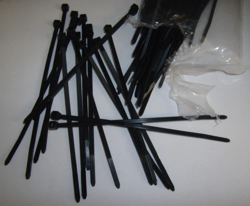 (300) 6" 40Lb Cable Wire Zip Tie Pull Strap Ties Cord Car Audio ...