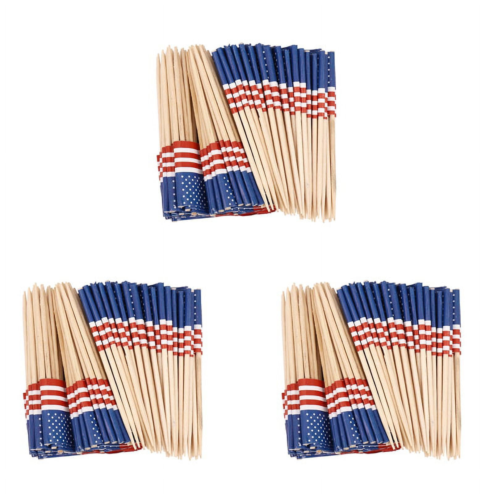 300 American Flag Toothpicks Cupcake Decoration Sandwich Mini Food ...