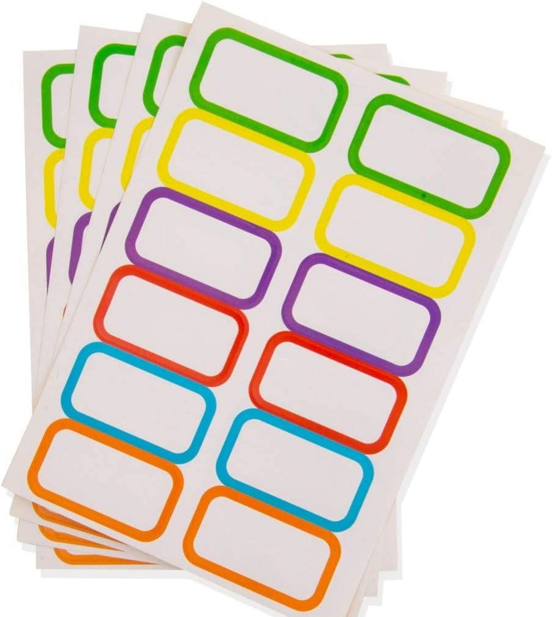 300 Assorted Colour Edge Labels Name Tag Organisation Stickers Colour ...
