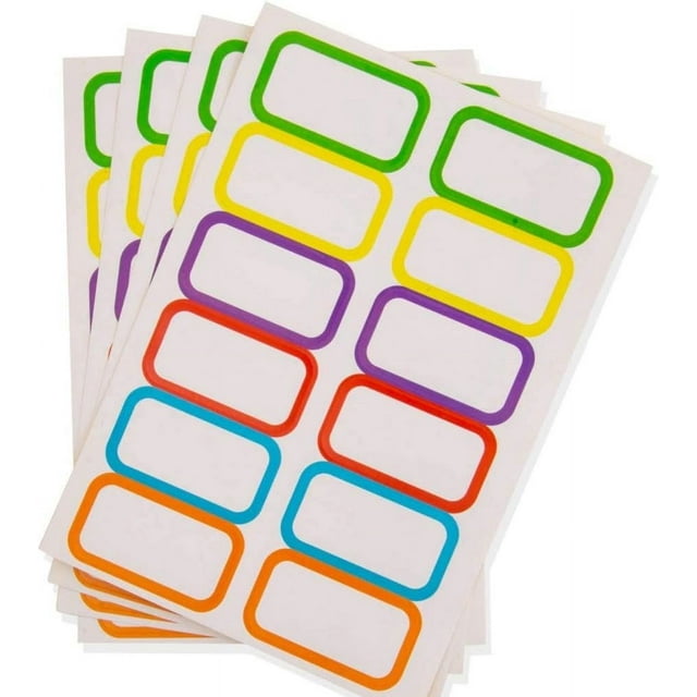 300 Assorted Colour Edge Labels Name Tag Organisation Stickers Colour ...