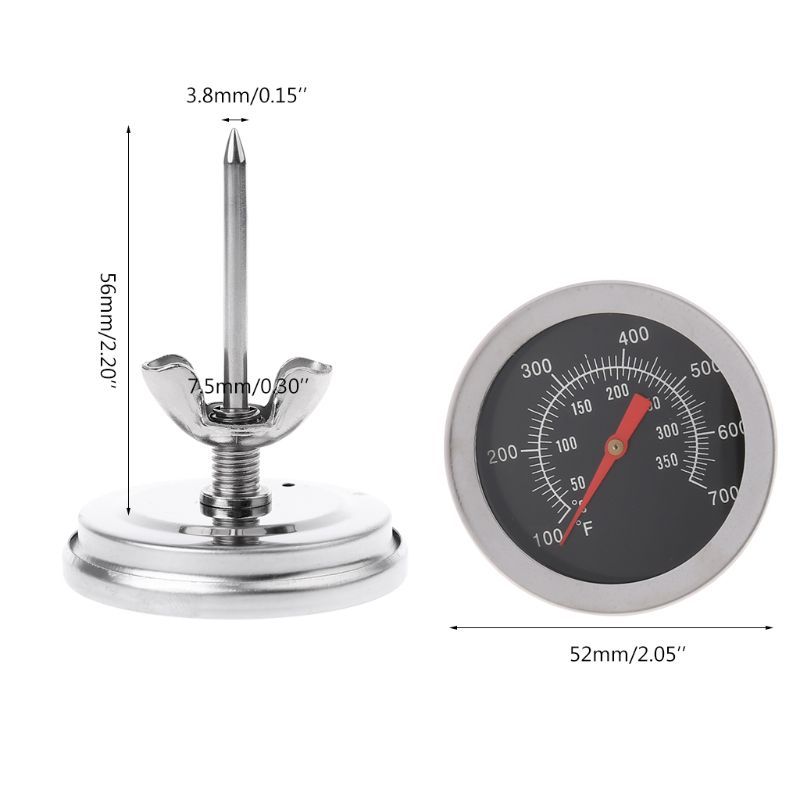 300 °C 2 ''Stainless Steel Thermometer Barbecue BBQ Smoker Grill ...