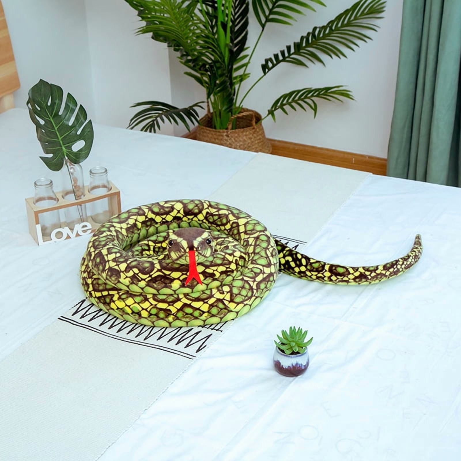 300 CM Real Life Snake Plush Toy Giant Boa Cobra Simulation Long Snake ...