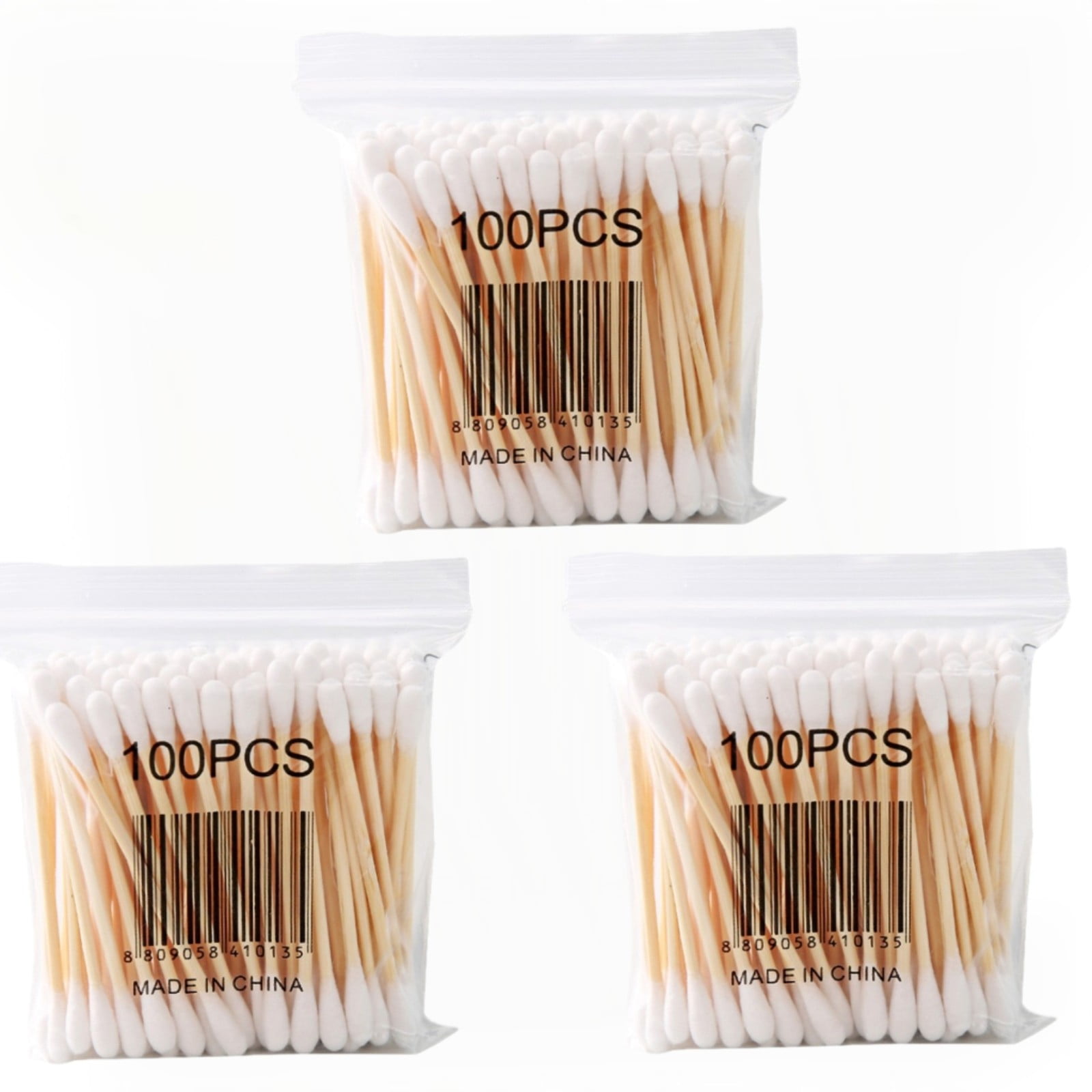 300 Cotton Swab Applicator Q-tip Stem Stick 2.95" Wood Handle Swabs ...