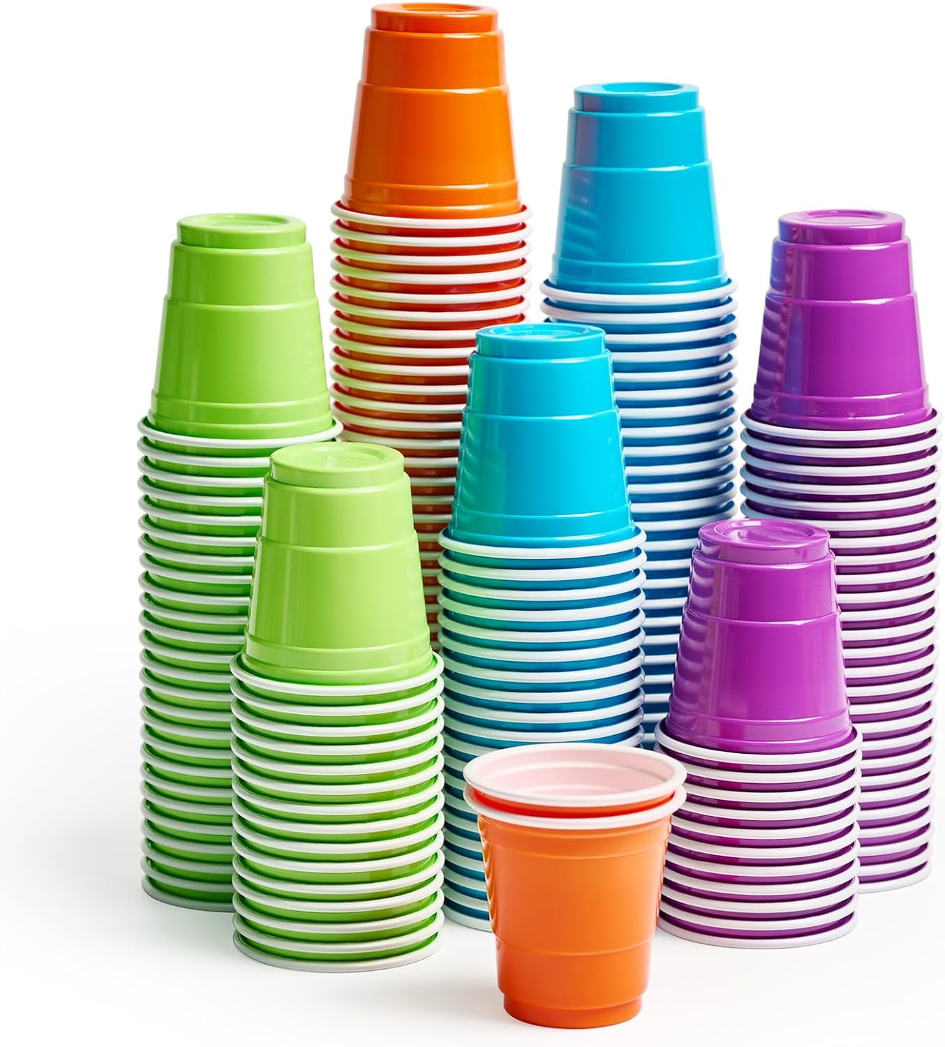 300 Count 2 oz Plastic Shot Glasses, Mini Disposable Shot Cups, 2 oz ...
