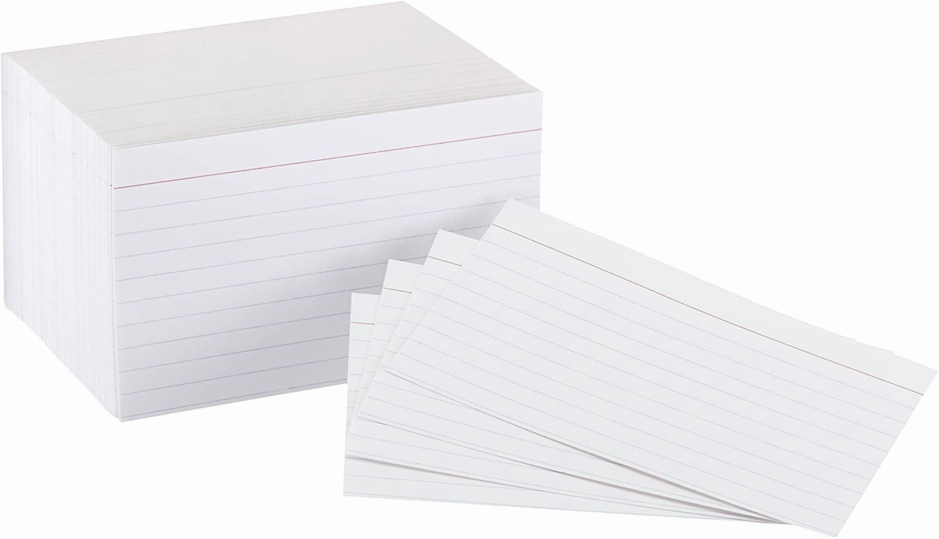 300 Count 3x5 Inch Flash Cards - Heavy Weight White Ruled Index Note ...