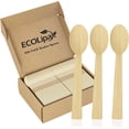 300 Count Bamboo Spoons Disposable, 6.7 Inch No Splinters Heavy Duty ...