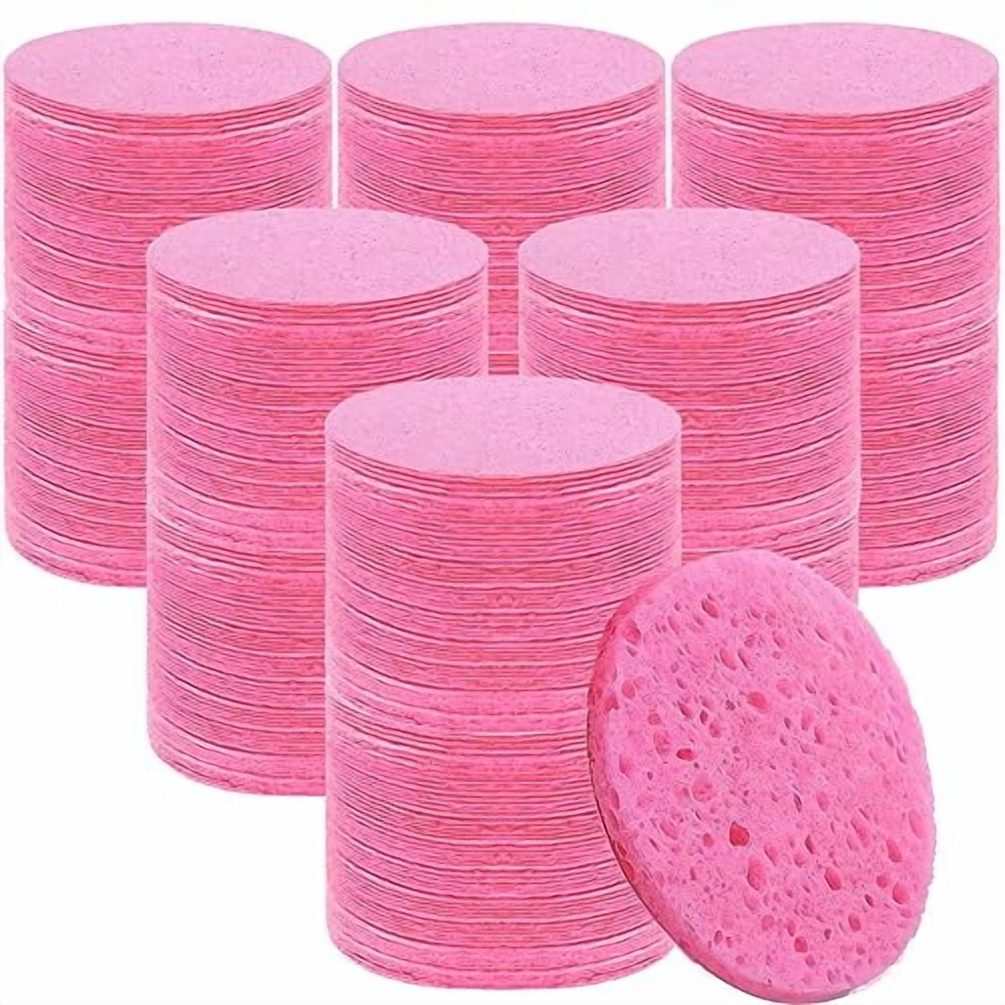 300 Count Compressed Facial Sponges for Cleansing Natural Cellulose ...