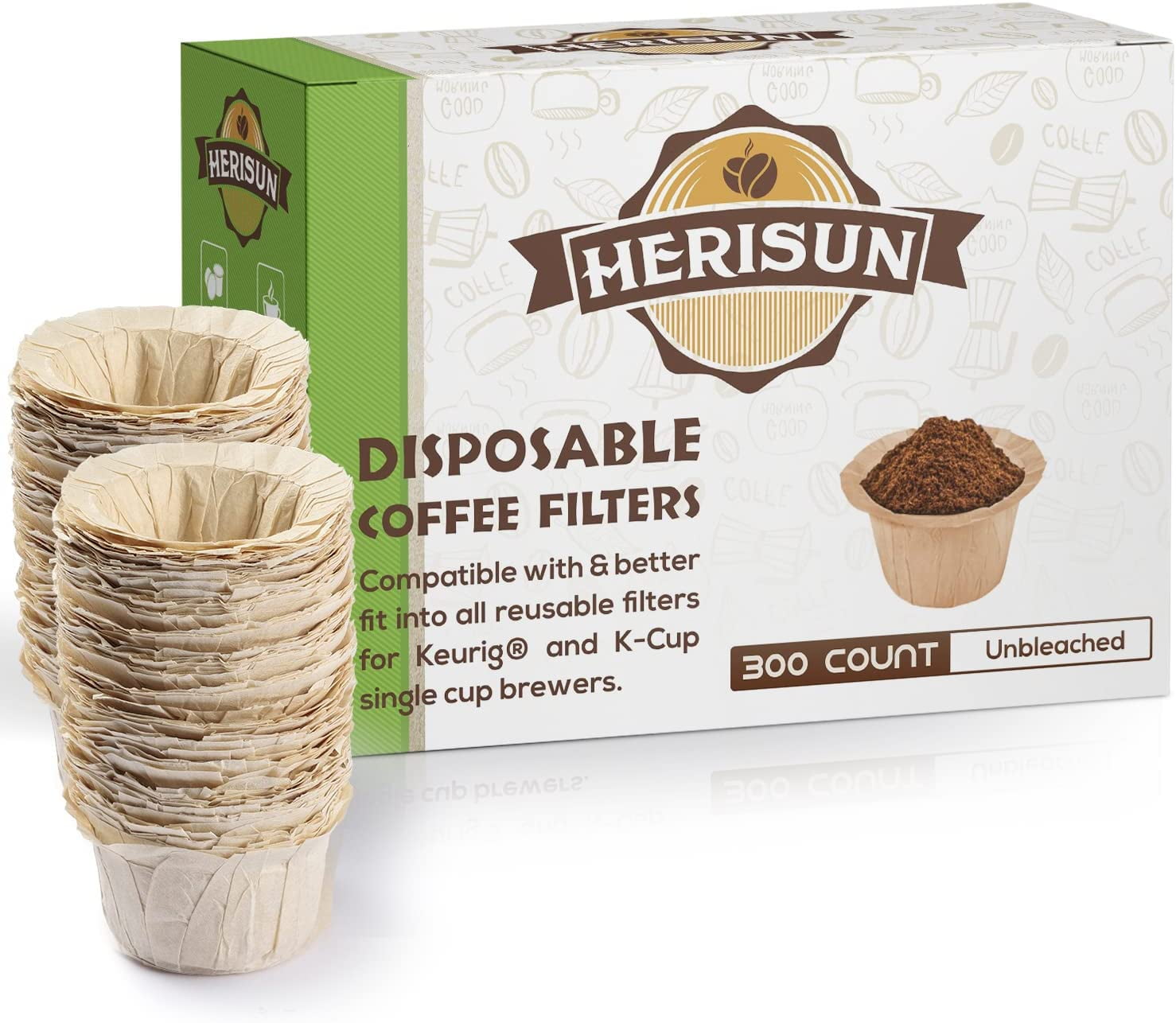 300 Count Disposable K Cup Filters, Coffee Filter Paper for Keurig ...