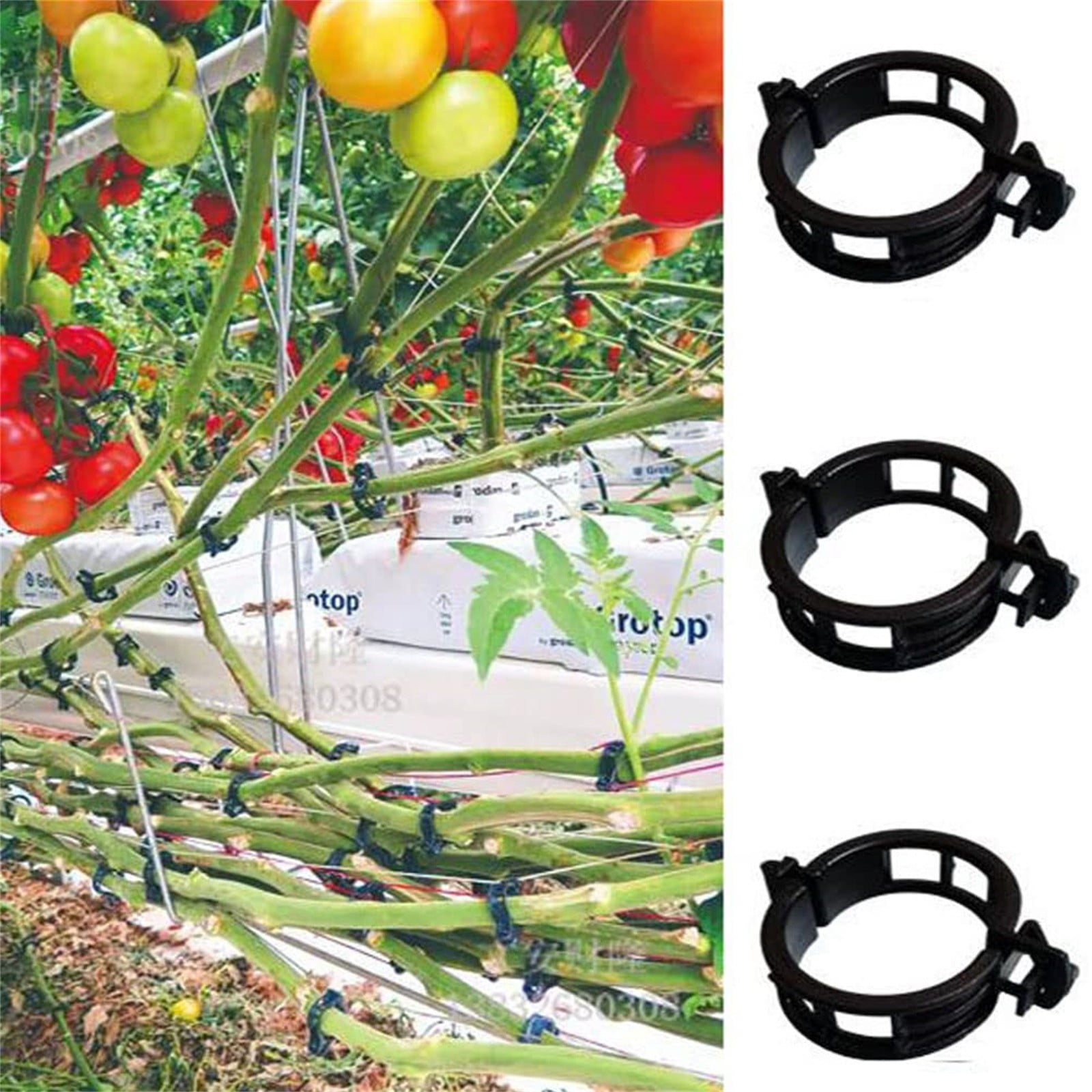 300-Count Plastic Plant Support Clips, Bulk Garden Clips for Staking ...