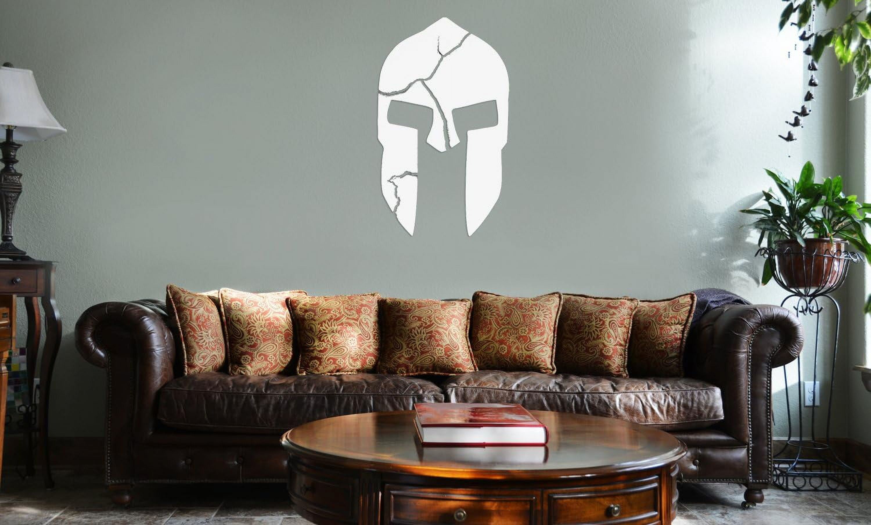 300 Cracked Spartan Helmet Vinyl Wall Mural Decal Home Sticker (White ...