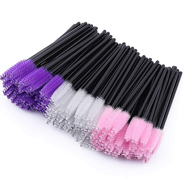 300 Disposable Spoolies Mascara Wands Eyelashes Brush in Bottle for Eye ...