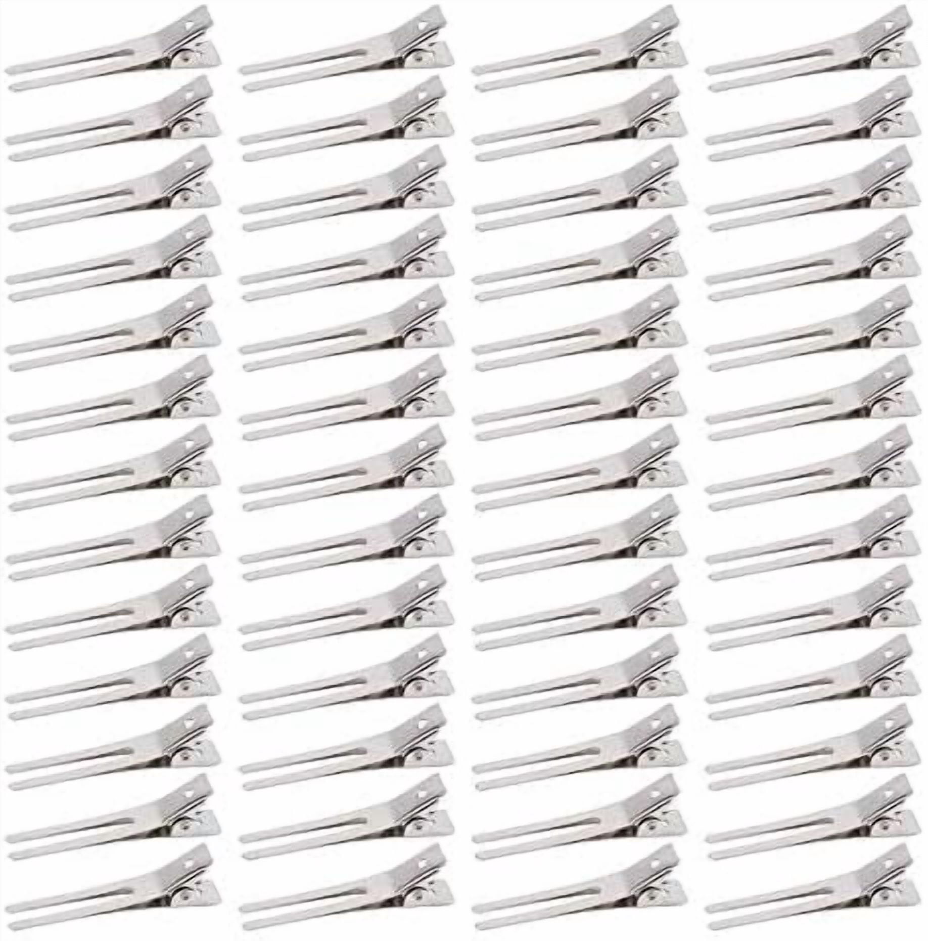300 Double Prong Clips, Hairdressing Curl Setting Section Hair Clips, 1 ...