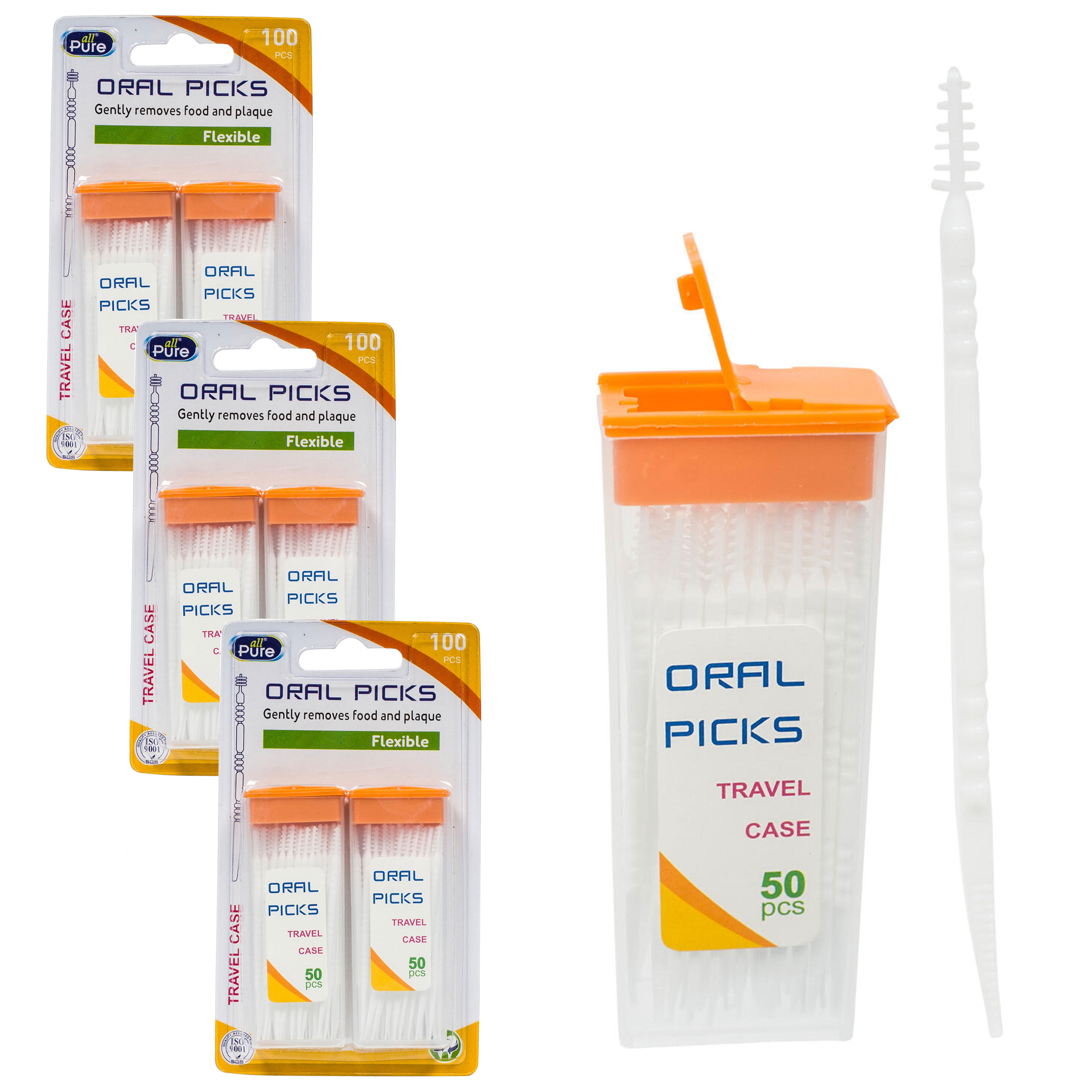 300 Floss Picks Interdental Brushes Toothpicks Professional Dental Care ...