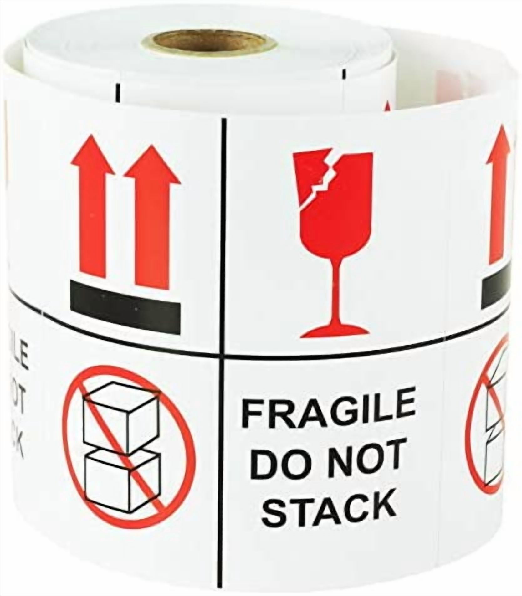 300 Fragile, Do Not Stack Labels - 4 x 4 inch, Fragile - Do Not Stack ...