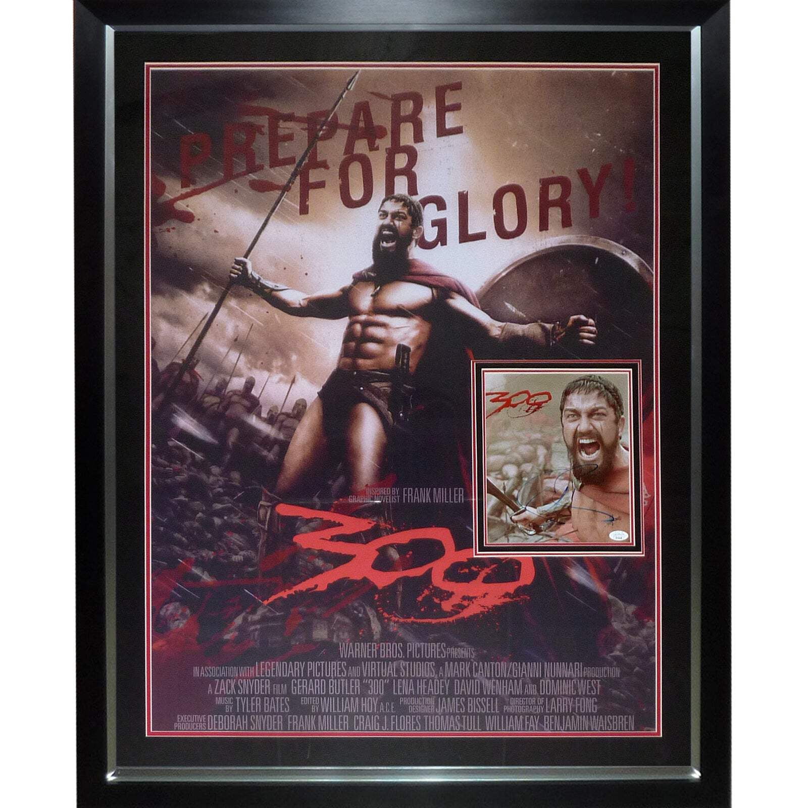 300 Full-Size Movie Poster Deluxe Framed with Gerard Butler Autograph - JSA - Walmart.com