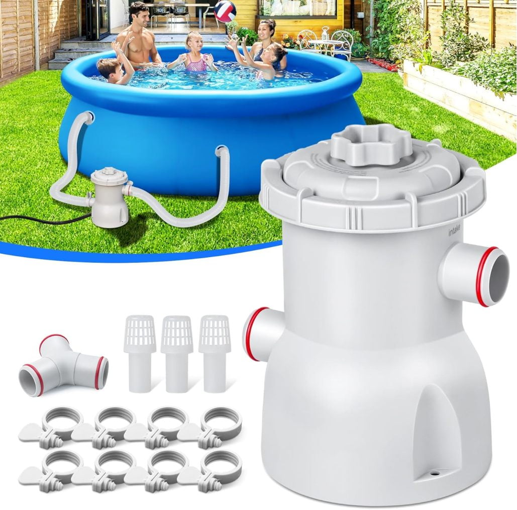 300 GPH Pool Filter Pump for Small Above Ground Pools, ETL Certified ...