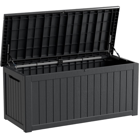 300 Gallon Outdoor Storage Box, Waterproof Resin Deck Container with ...