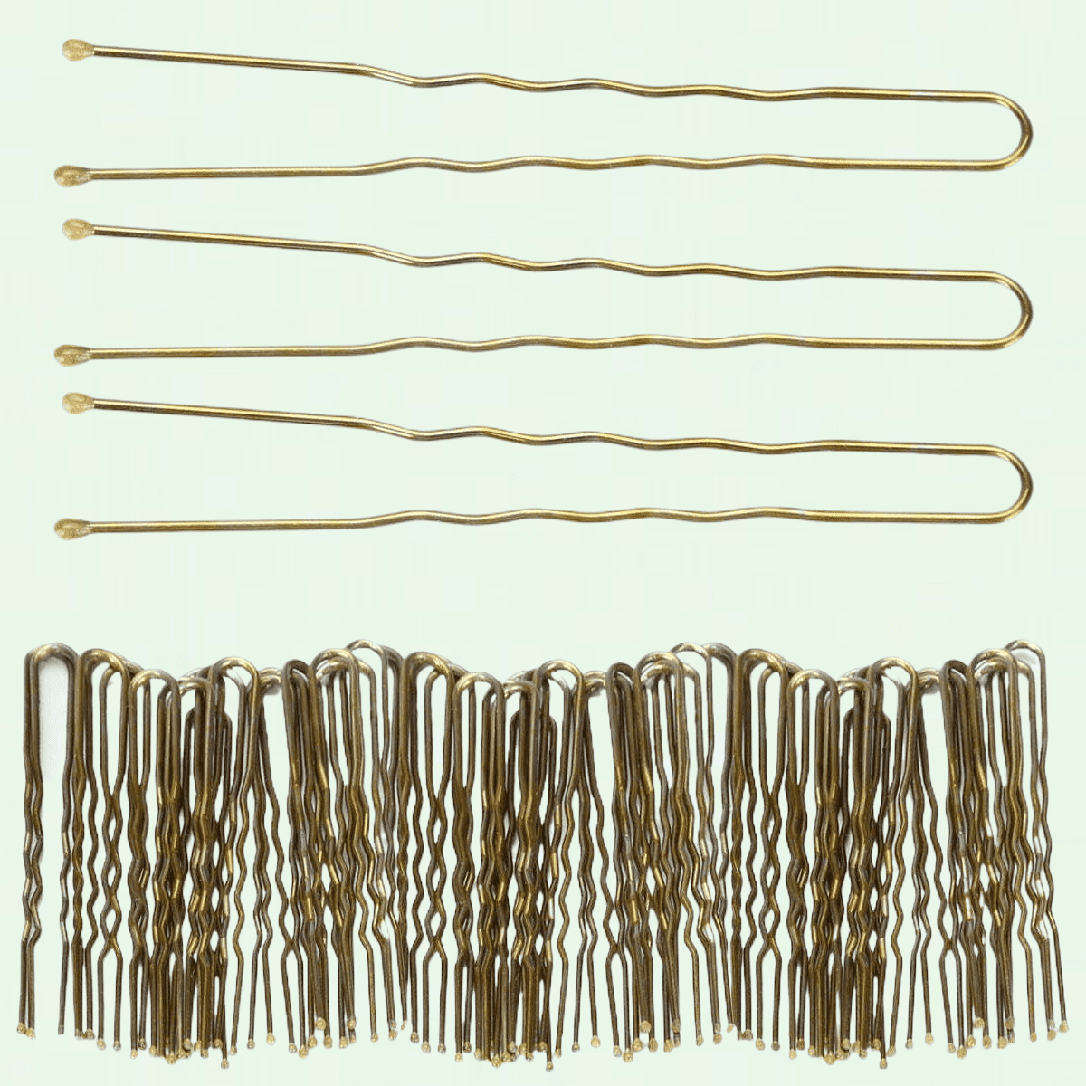300 Hair Bobby Pins, Golden U-Shaped Hair Grips with Storage Box, 6 CM ...