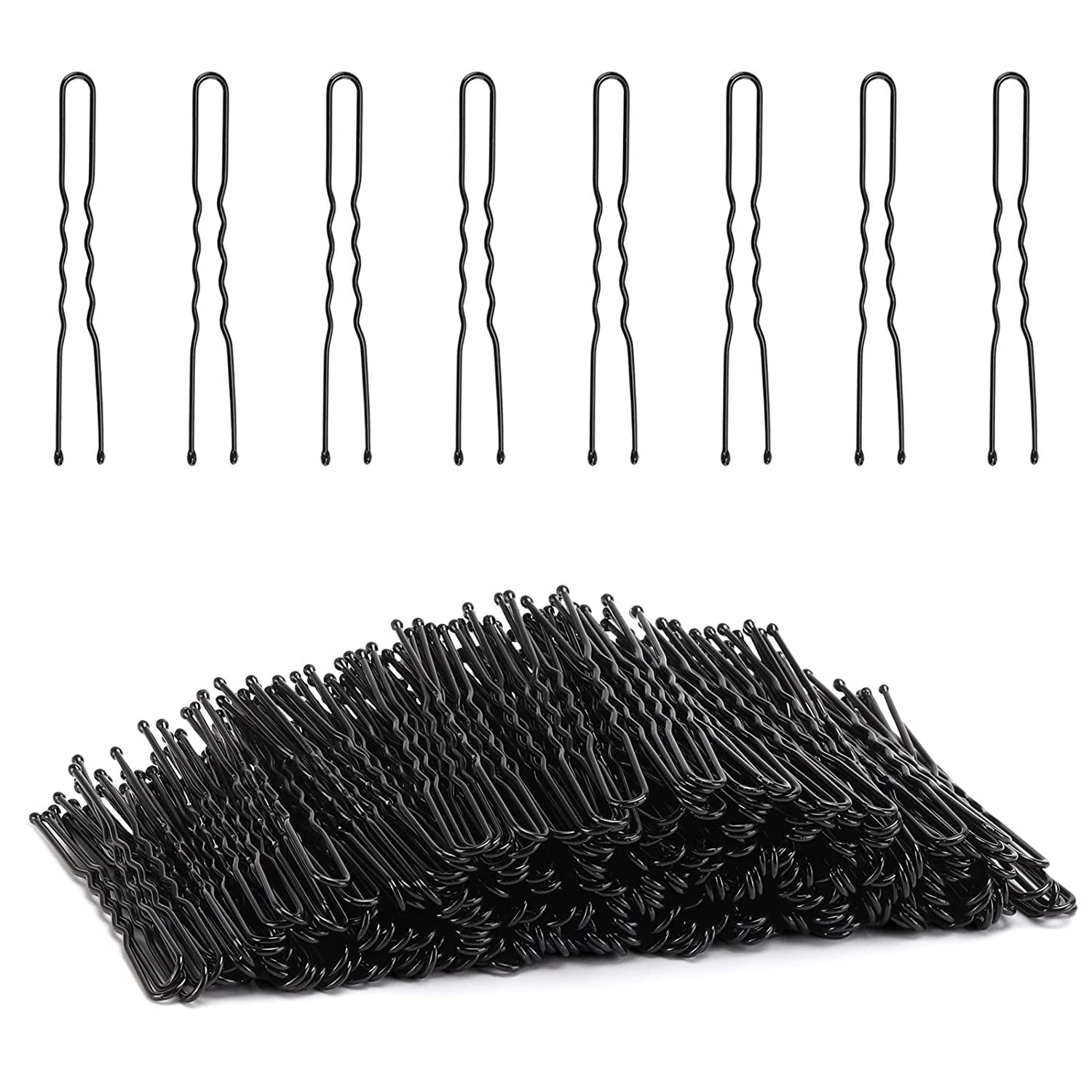 300 Hair Bun Bobby Pins U Shaped Pin with Box Hair Grips to Clip Ballet ...