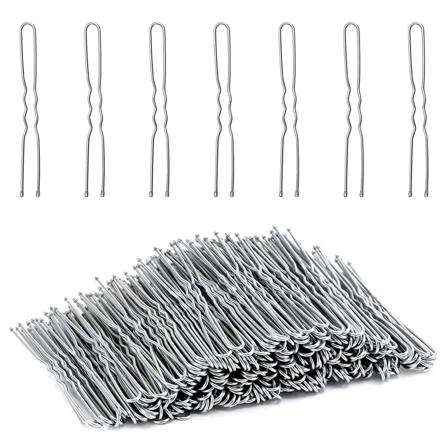 300 Hair Bun Bobby Pins U Shaped Pin with Box Hair Grips to Clip Ballet ...