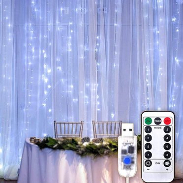 Foxanon 330 Leds LED Curtain Lights, Fairy String Light 9.8 x 10.8ft ...