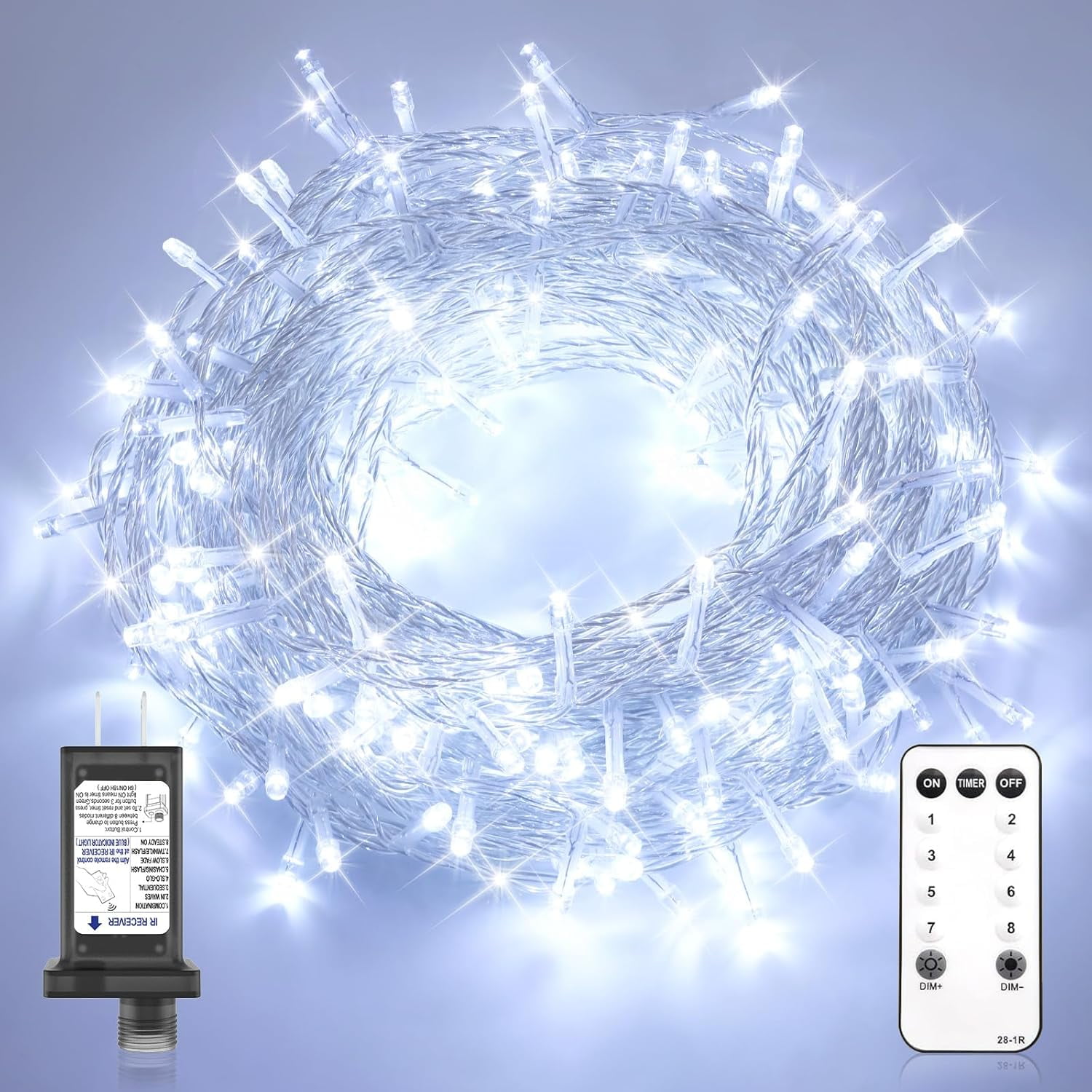 300 LED Garden Lights, 128FT Outdoor Waterproof String Lights with ...