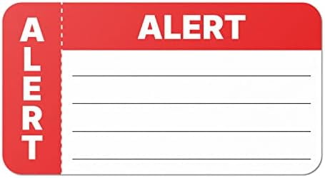 300 Labels, Red, Medical Alert Stickers for Folder File Charts ...