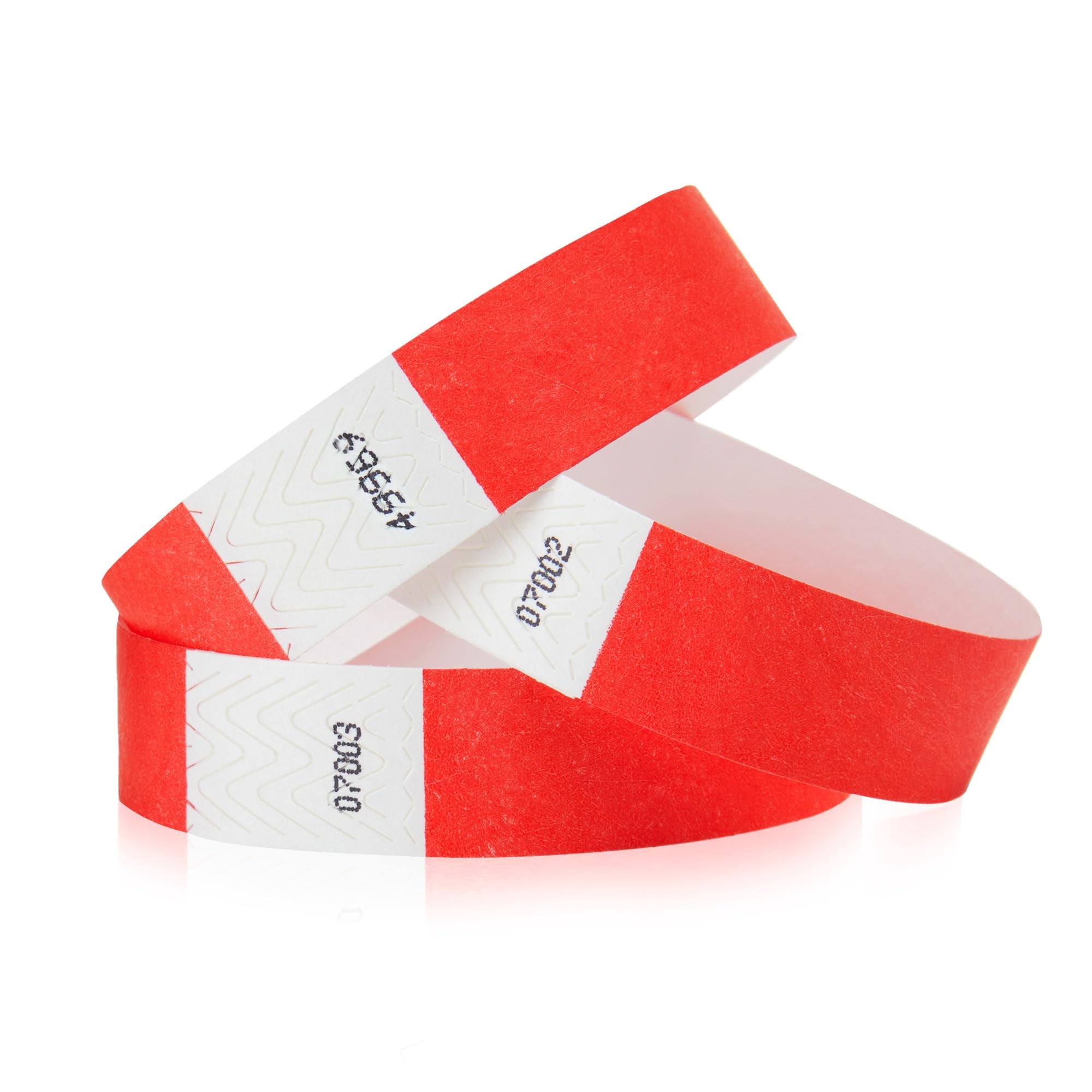 300 Neon Red Tyvek Wristbands for Events, Tamper Evident Closure ...