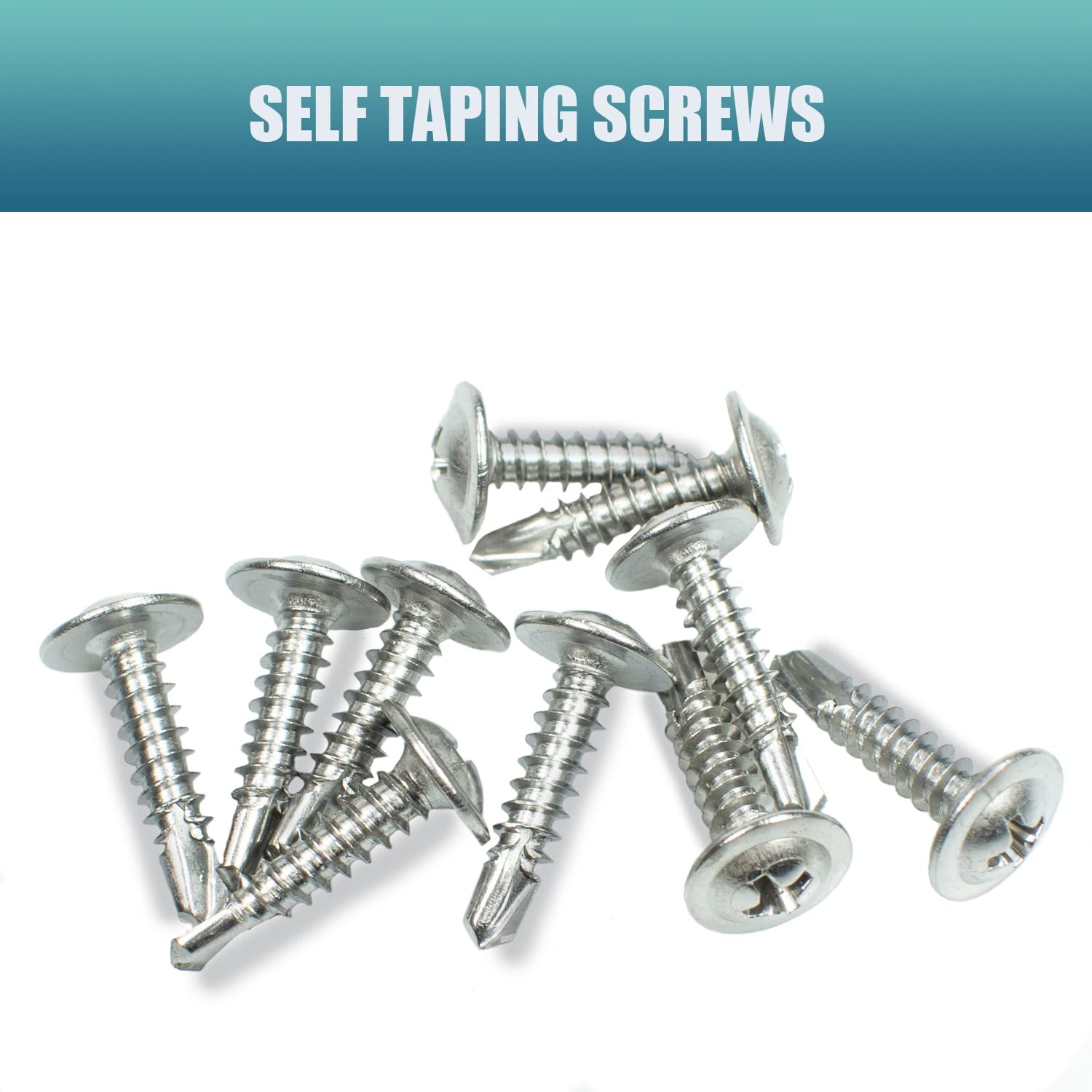 300 PCS 8#×3/4\u201d Stainless Steel Sheet Metal Screws, Self Taping ...