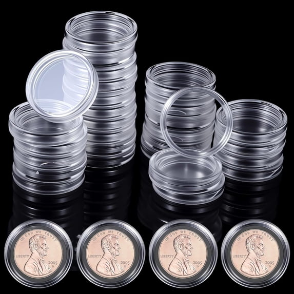 300 PCS Airtight Coin Capsules - 20mm Clear Plastic Coin Holders for ...