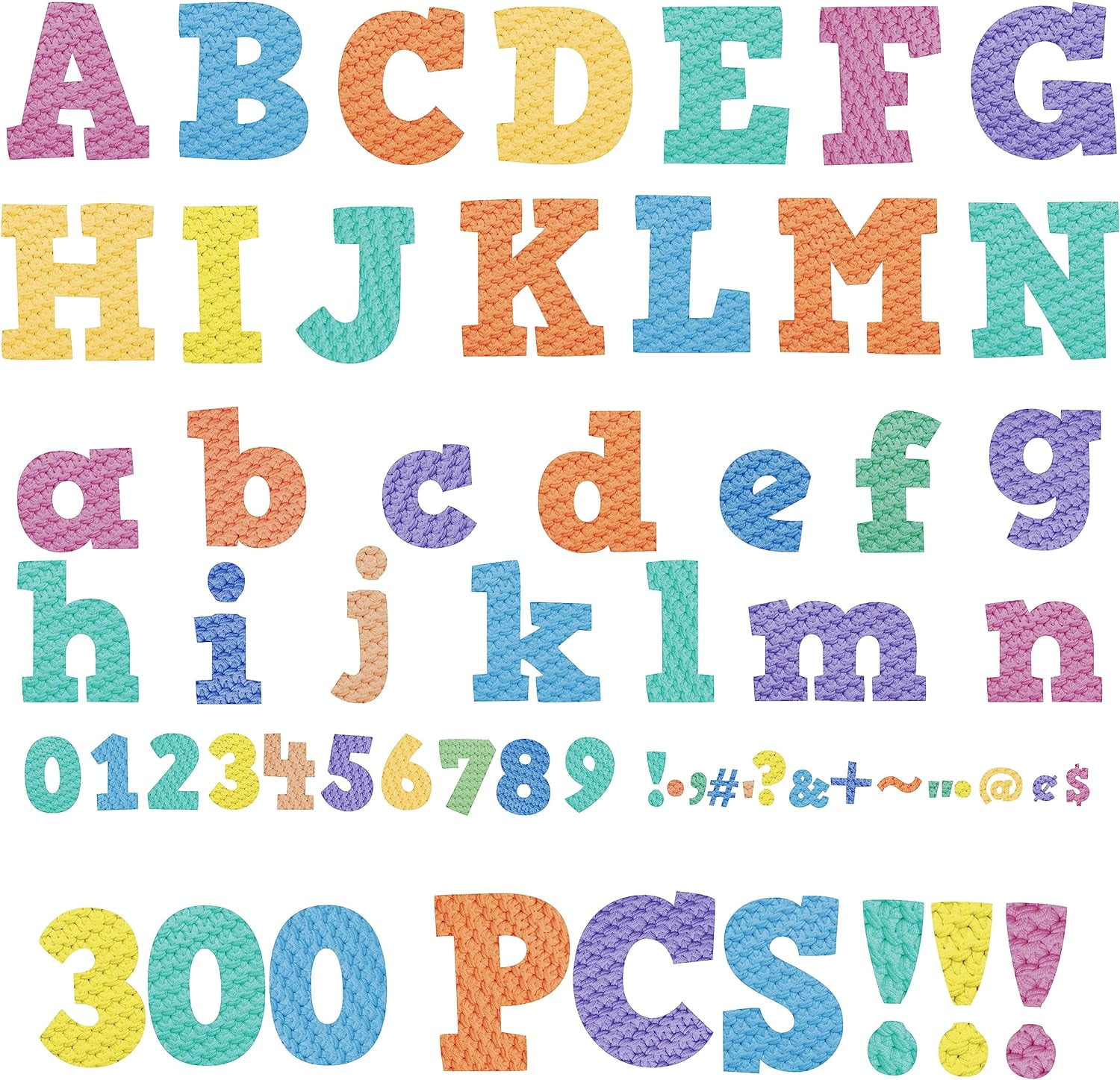 300 PCS Alphabet Combo Set, 4” Block Letters Uppercase/Lowercase ...