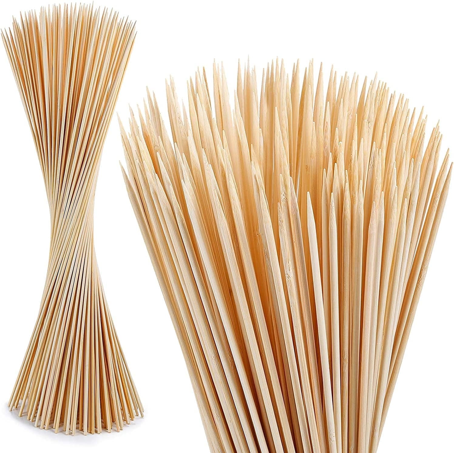 300 PCS Bamboo Marshmallow Roasting Sticks, Skewers for Fire Pit, Extra ...