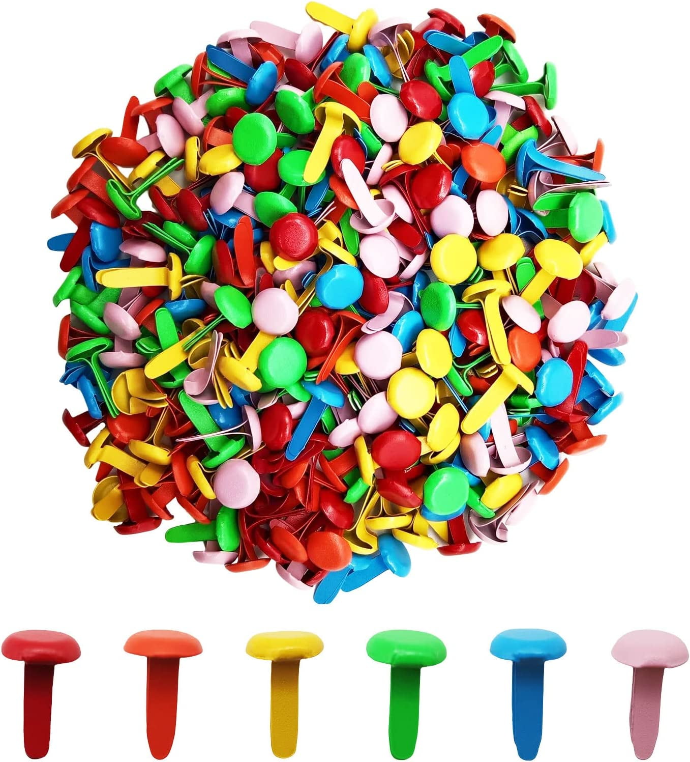 300 PCS Colorful Split Pins,Mini Paper Fasteners Split Pins Craft Metal ...