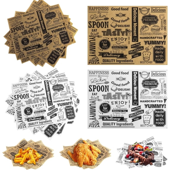 300 PCS Deli Paper Sheets, 8 x 10 Inch Greaseproof Deli Wrapping Sheets ...