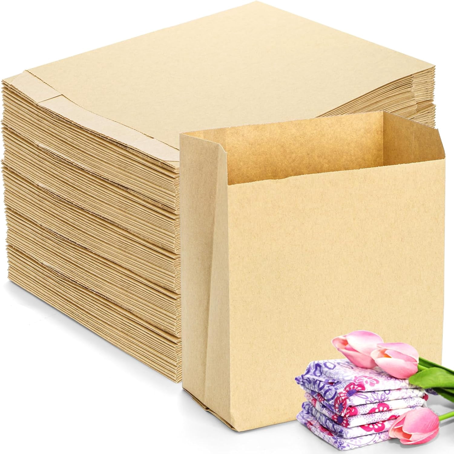 300 PCS Feminine Hygiene Liner Bags, 7.5 ×10in Waxed Sanitary Napkin ...