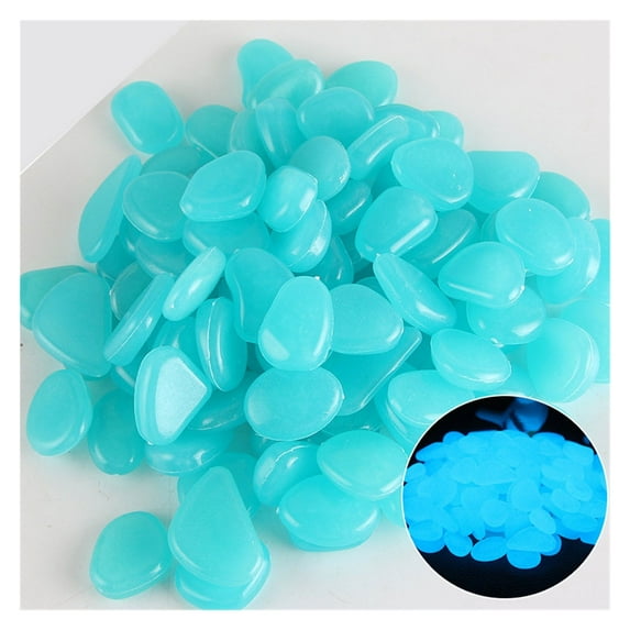 300 PCS Glow Stones, Glow Pebbles Outdoor Decor, Glow in the Dark ...