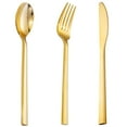 300 PCS Gold Plastic Silverware, Disposable Plastic Utensils, Heavy ...