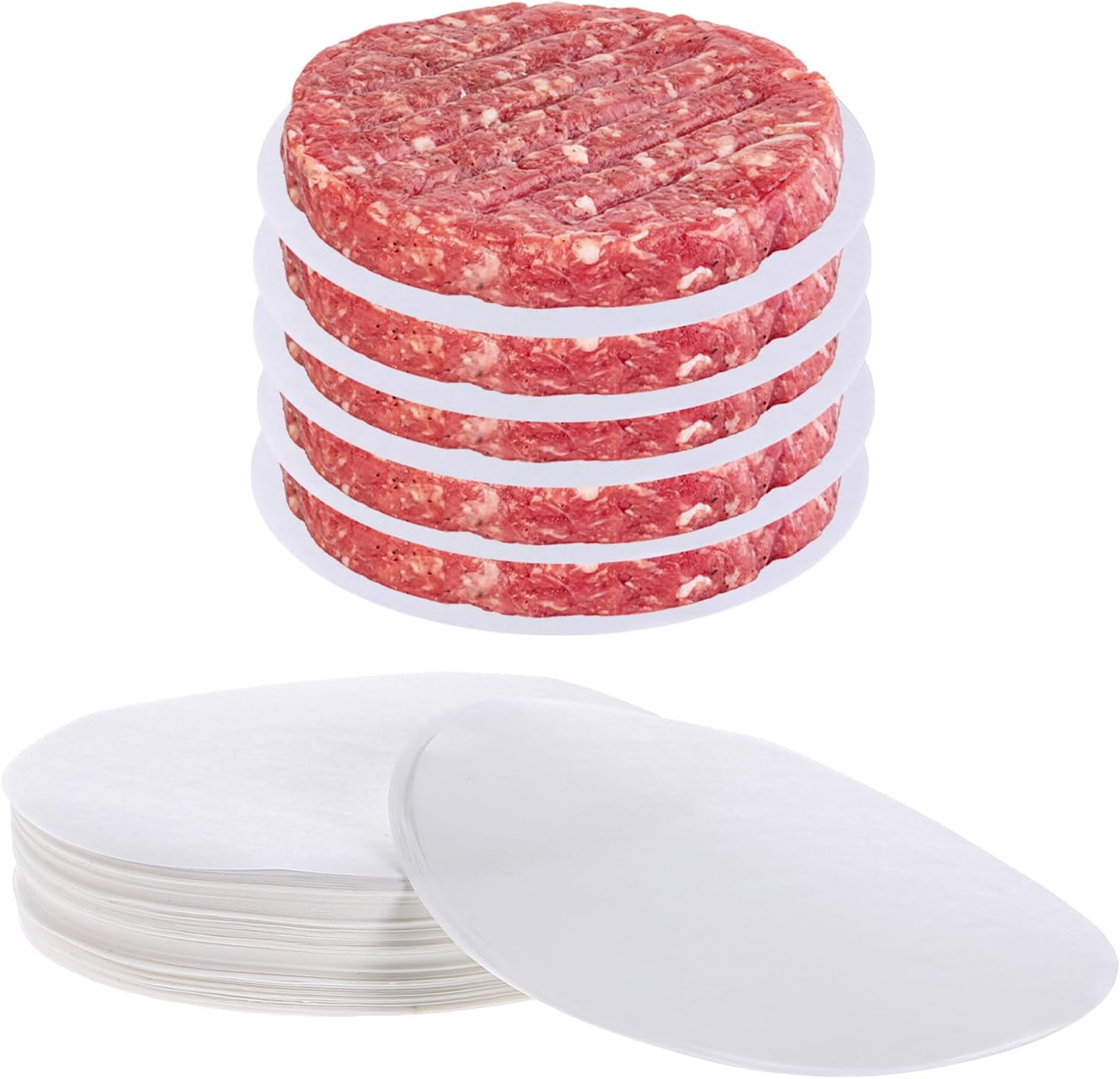 300 PCS Hamburger Patty Paper Round, 9.5 Inch Hamburger Parchment Paper ...