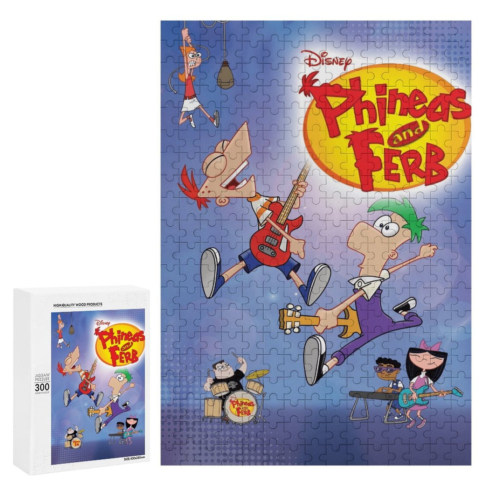 300 PCS Jigsaw Puzzle - Phineas And Ferb Puzzle Enthusiasts - Walmart.com