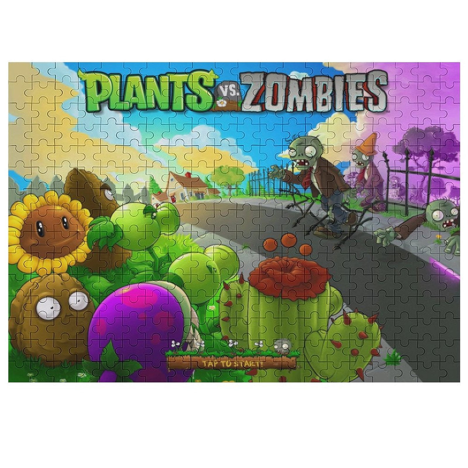 300 PCS Jigsaw Puzzle Plants Vs Zombies Wooden Puzzle Challenging Game ...
