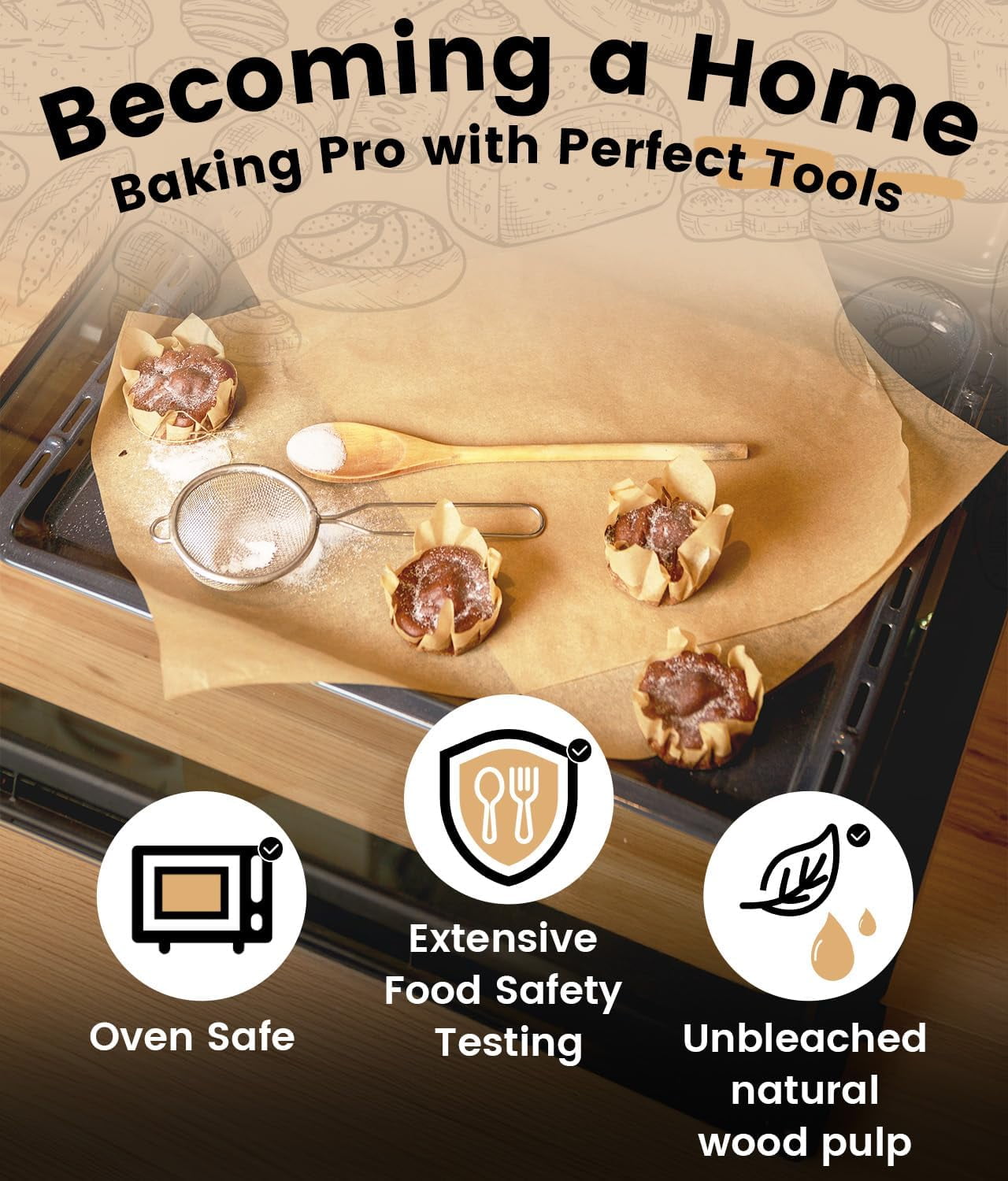 300 PCS Parchment Paper Baking Sheets for Oven, 9 x 13 In Non-Stick ...