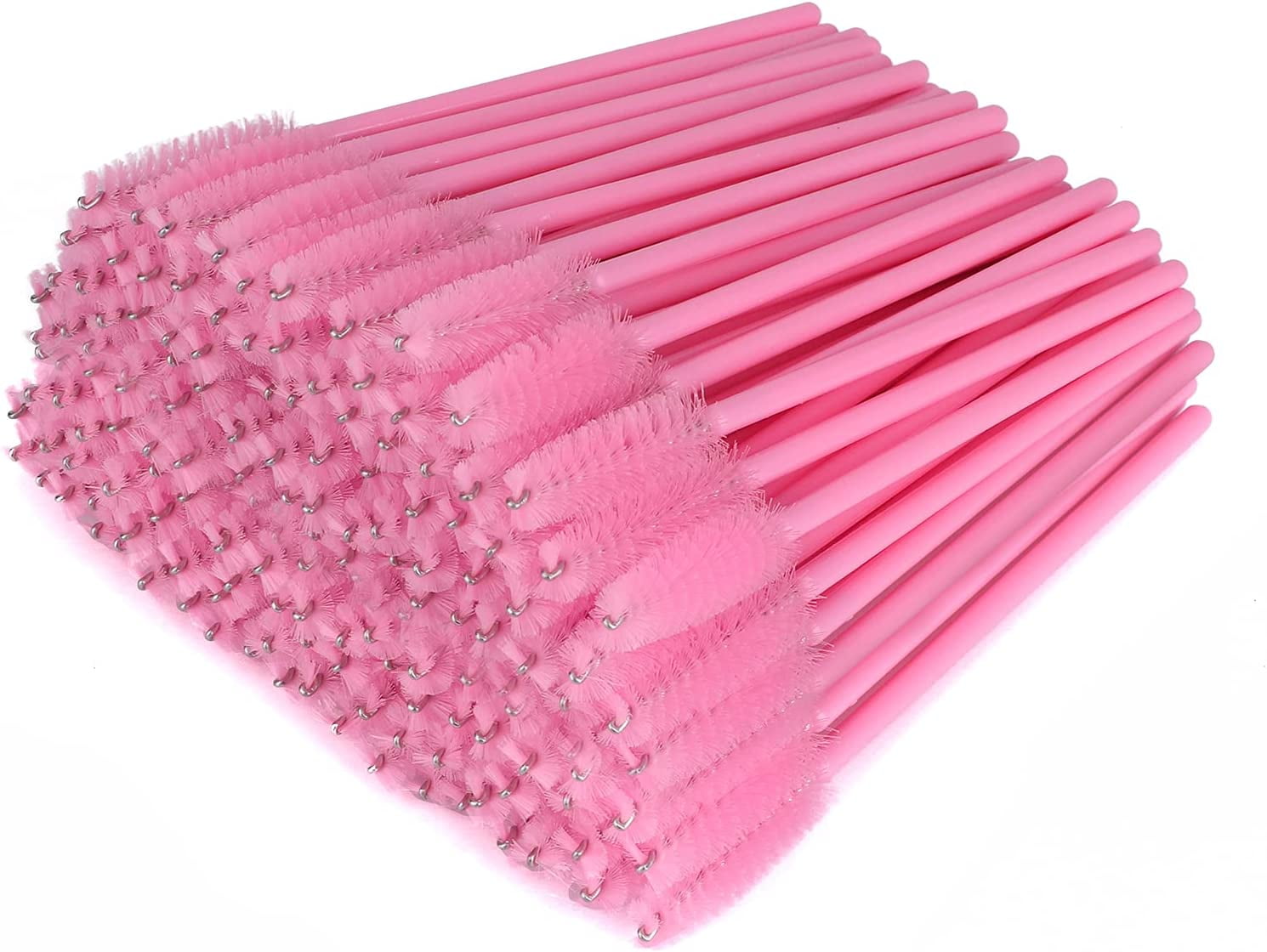 300 PCS Pink Eyelash Brushes Spoolies - Eyebrow Spoolie Brushes ...