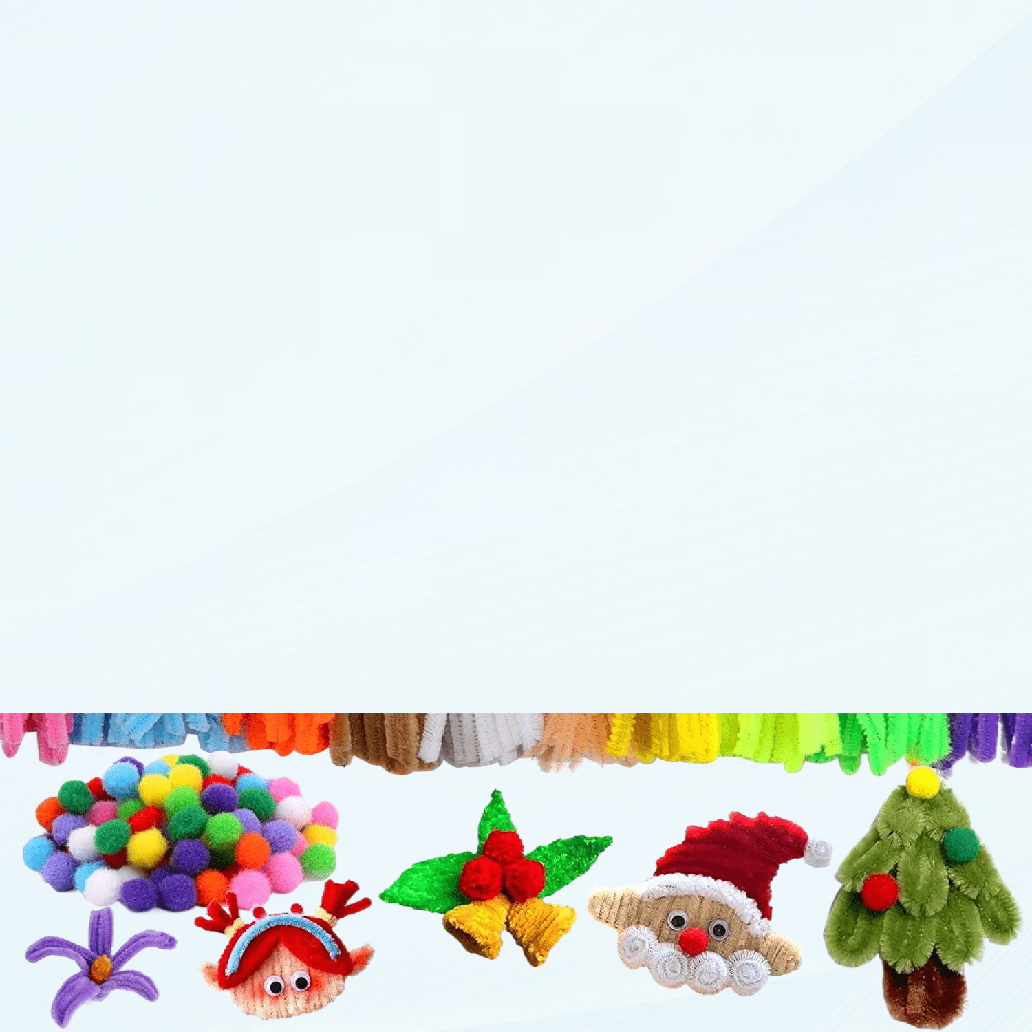 300 PCS Pipe Cleaners Craft Set, 200 Chenille Stems Creative Craft Pipe ...